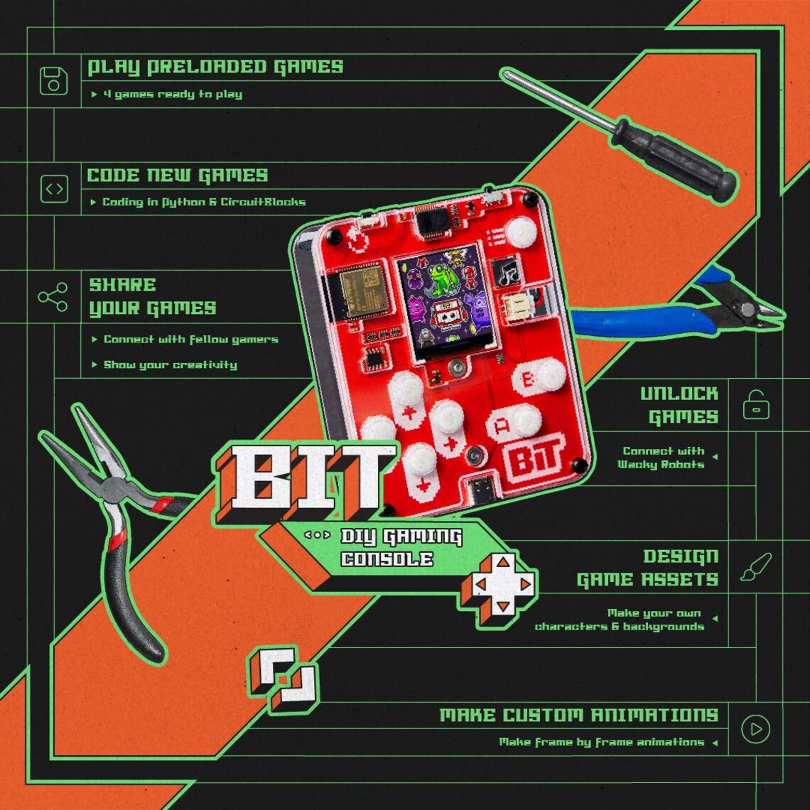 Circuitmess DIY Coding Bundle for Kids 11+ Build & Code Your Own Game ...