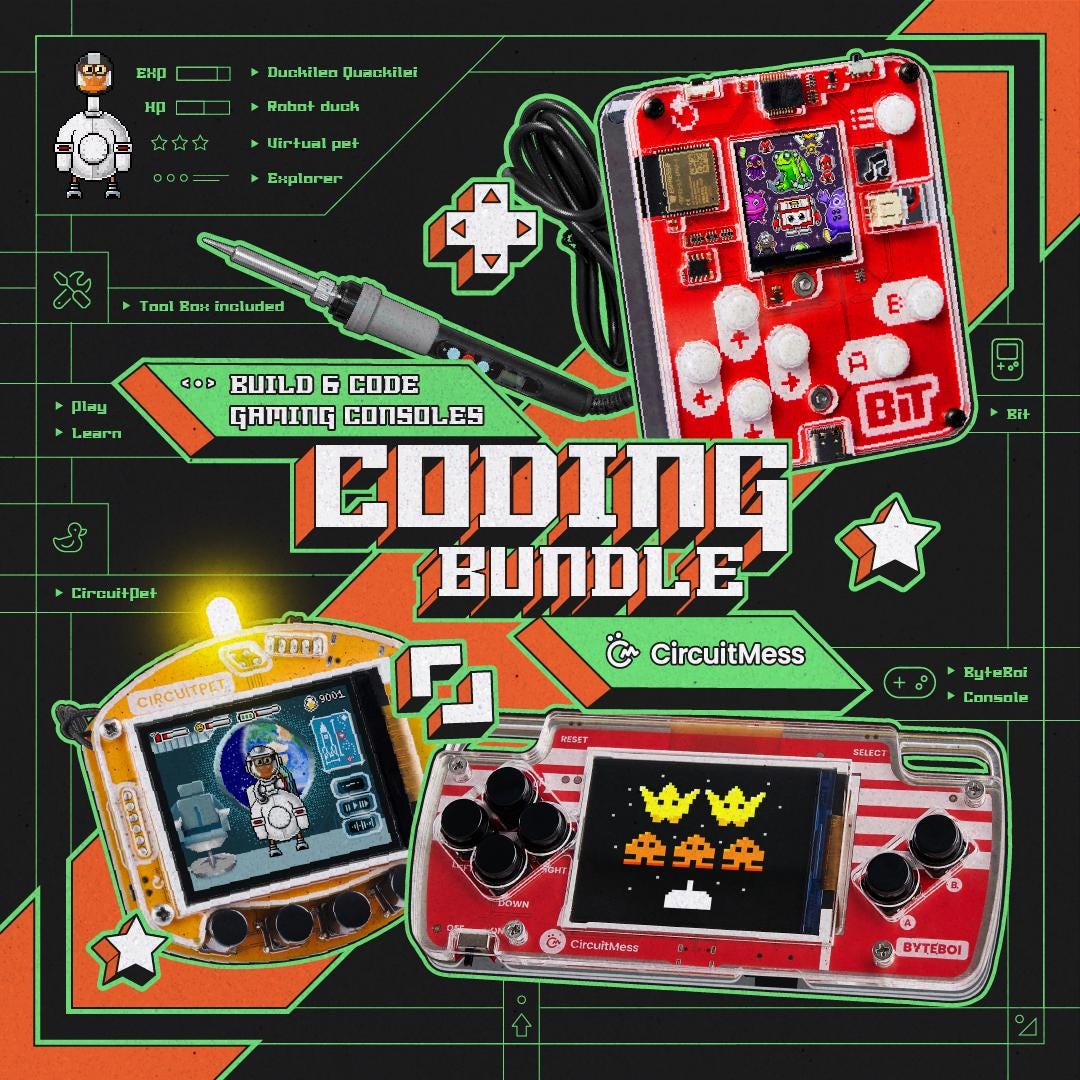 Circuitmess DIY Coding Bundle for Kids 11 Build & Code Your Own Game ...