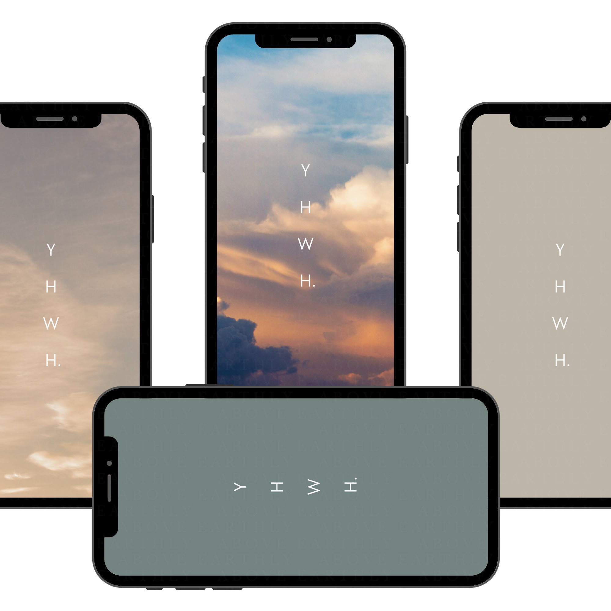 YHWH Christian Phone Wallpaper Pack - 10 Inspiring Designs | Instant ...