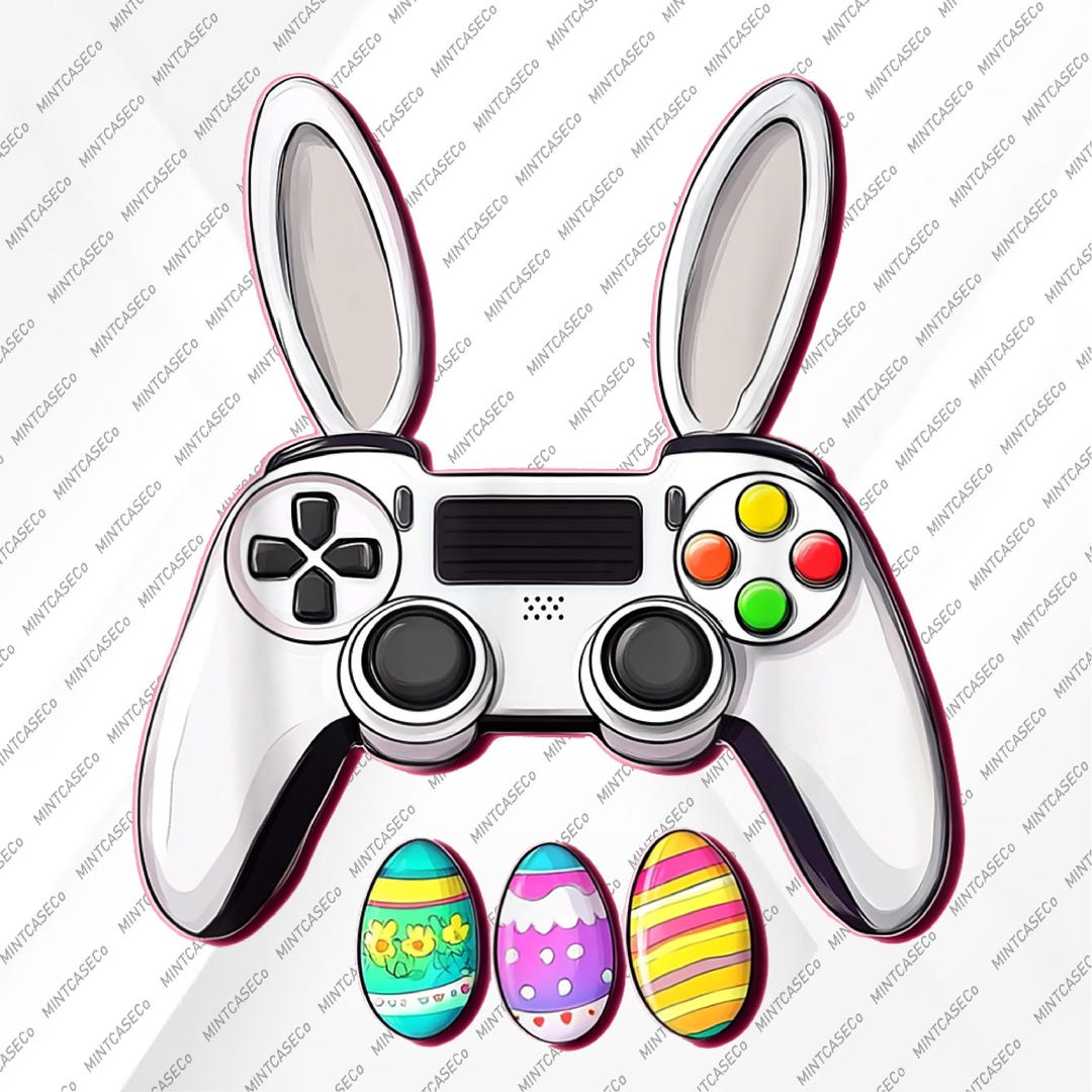 Video Game Bunny Eggs Png, Controller Easter Day Gaming Boys Png, Only ...