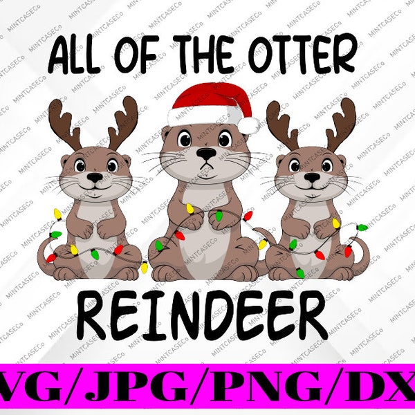 Christmas Otter - Etsy