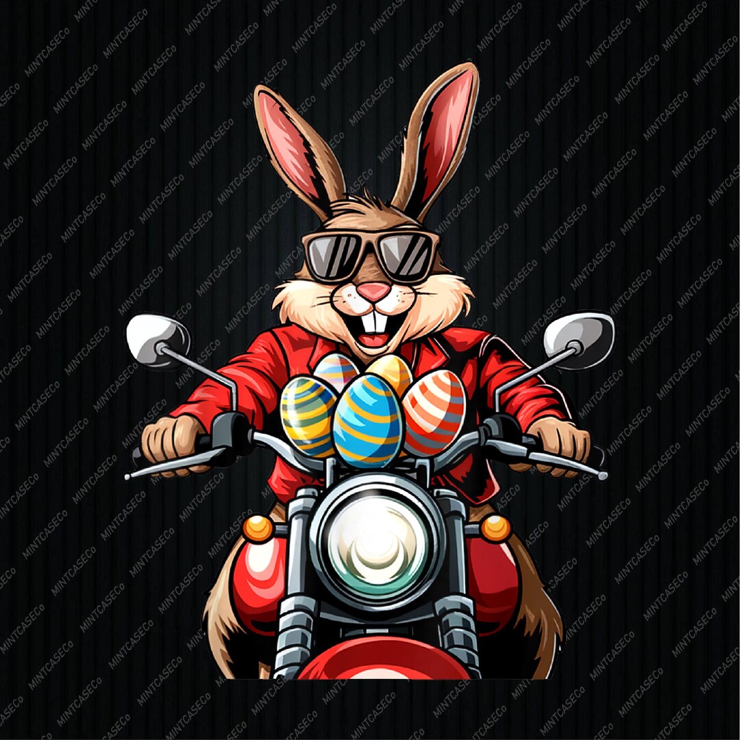 Born Ride Funny Motorcycle Png, Bunny Easter Biker Eggs Png, Only Png ...