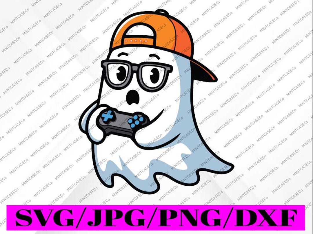 Ghost Playing Video Games Svg, Gamer Halloween Costume Boys Kids Svg ...