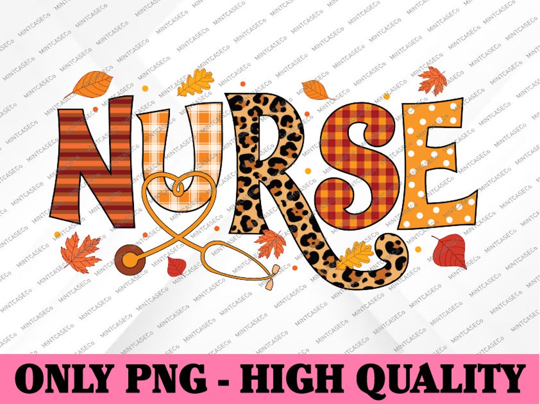 Retro Autumn Pumpkin Fall Nurse Life Thanksgiving Nurse Png - Etsy