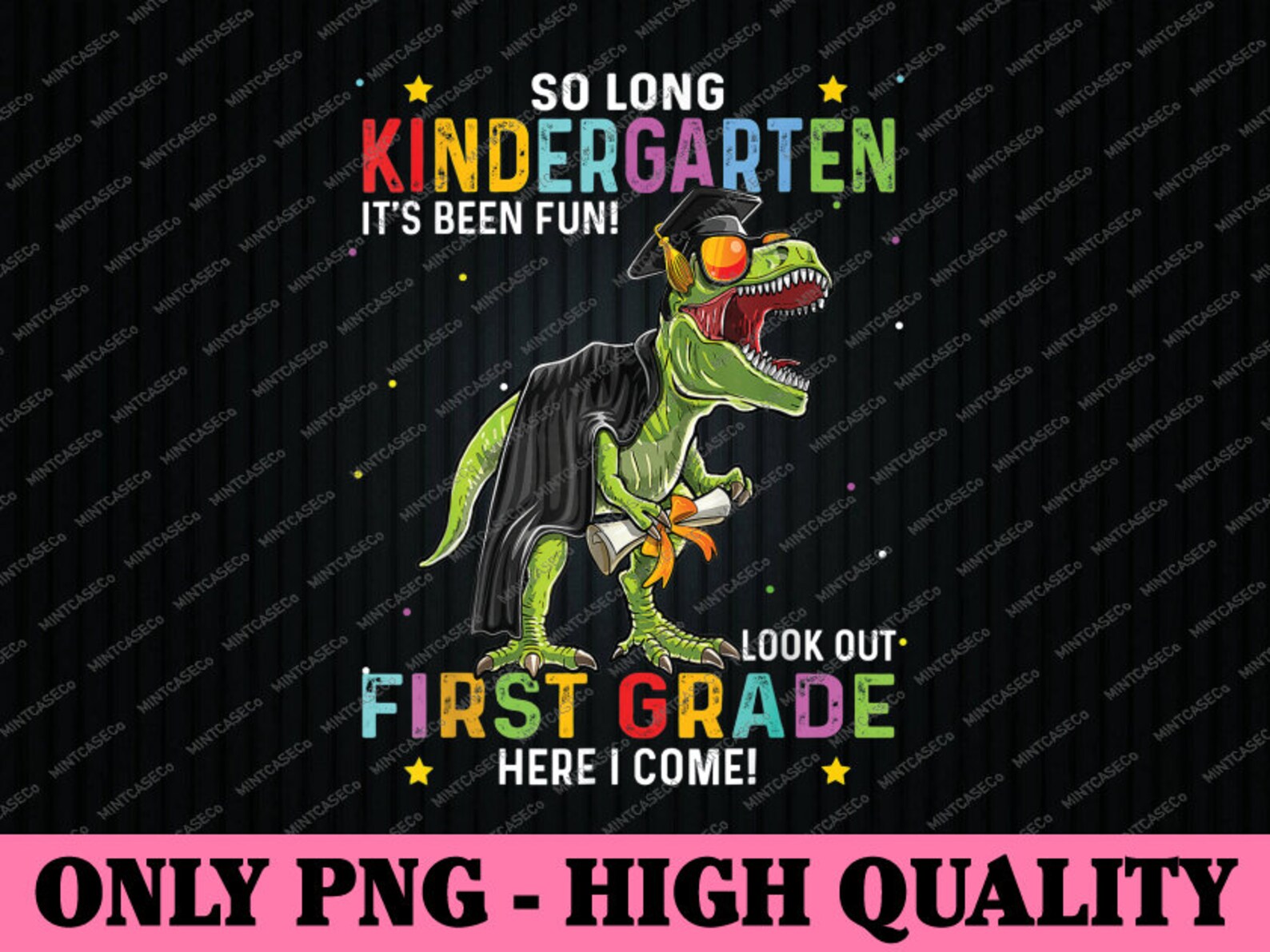 So Long Kindergarten Hello 1st Grade Dinosaur Boy Graduation - Etsy