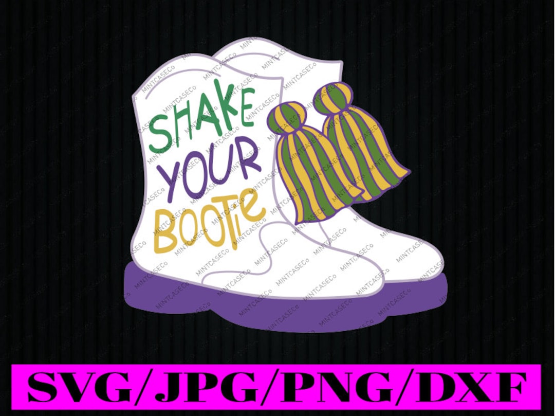 Shake Your Bootie Mardi Gras Svg, Retro Mardi Gras Booties Svg, Cute ...