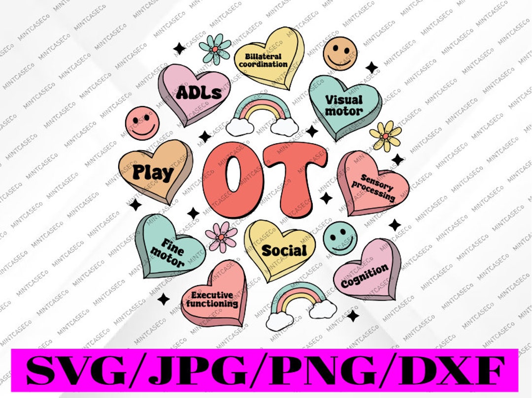 OT Valentine's Day Occupational Therapy Candy Heart Svg, Nurse ...