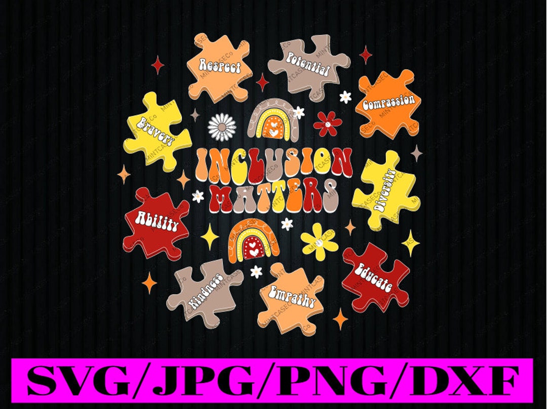 Retro Inclusion Matters Sped Teacher Autism Neurodiversity Svg, Autism ...