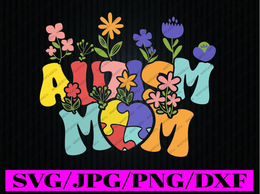 Neurodiversity Autism Mom Svg, Awareness Floral Flower Girl Svg, Autism ...