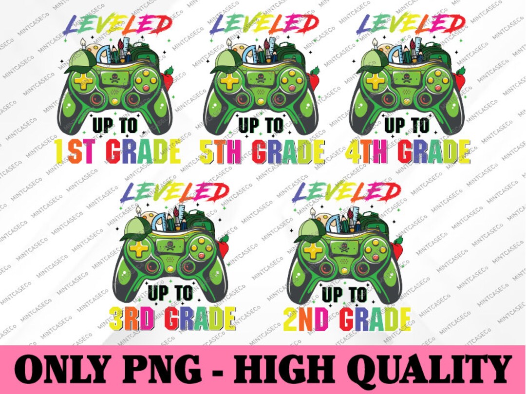Leveled up to Grade Png, Grade Video Game Png, Gamer Boy Back to School ...