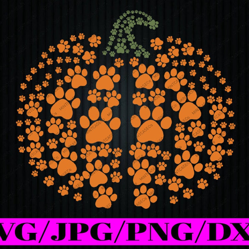 Paw Print Pumpkin Stencil - Etsy