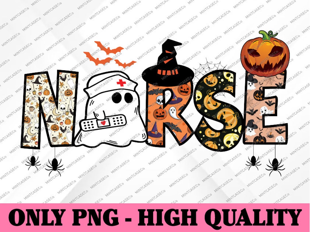 Halloween Nurse Png, Spooky Nurse School Png, Nurse Life Halloween ...