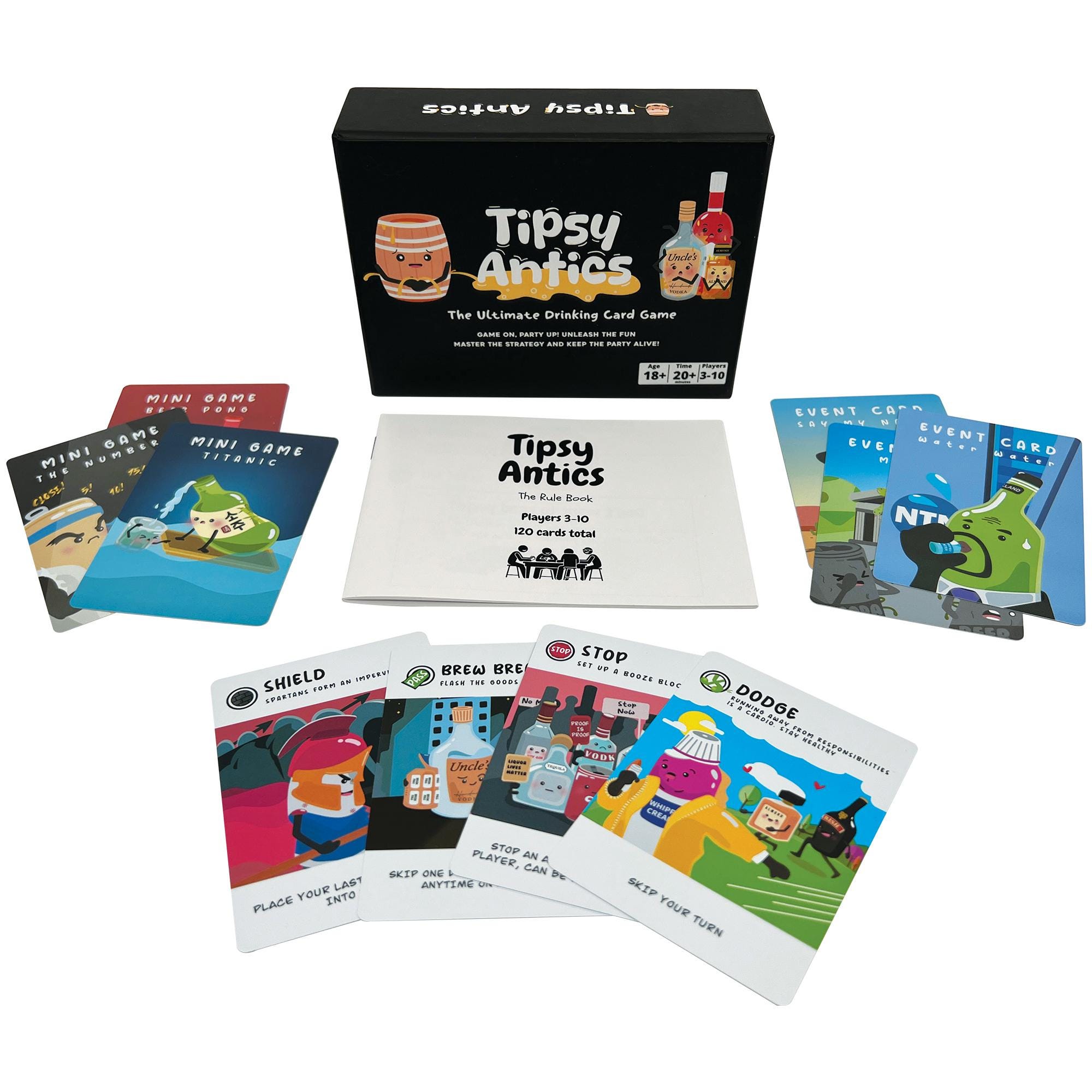 Tipsy Antics Drinking Card Game | Party Fun, Canadian Art – Adult Game ...