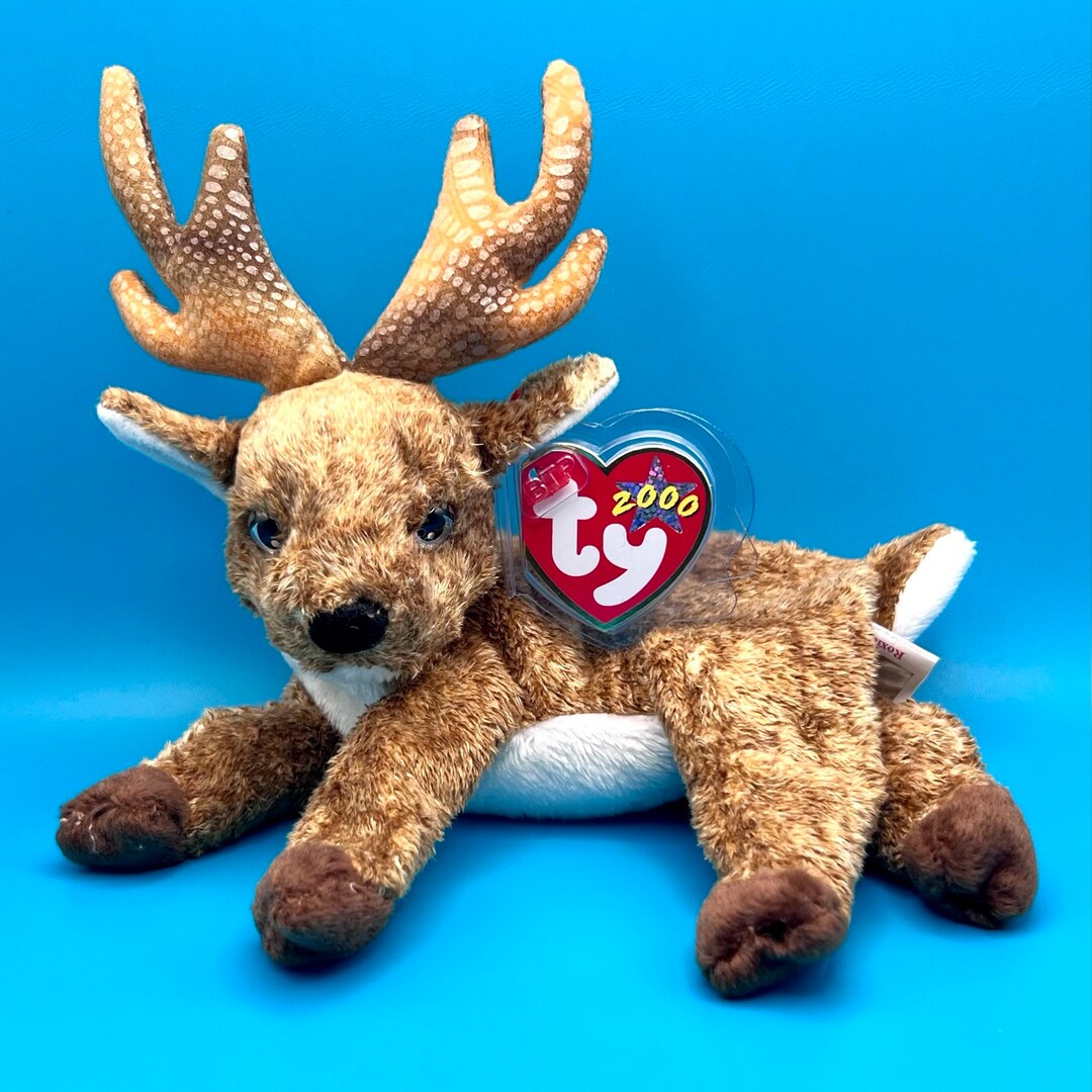TY Beanie Baby ROXIE the Reindeer black Nose 7.5 Inch - Etsy