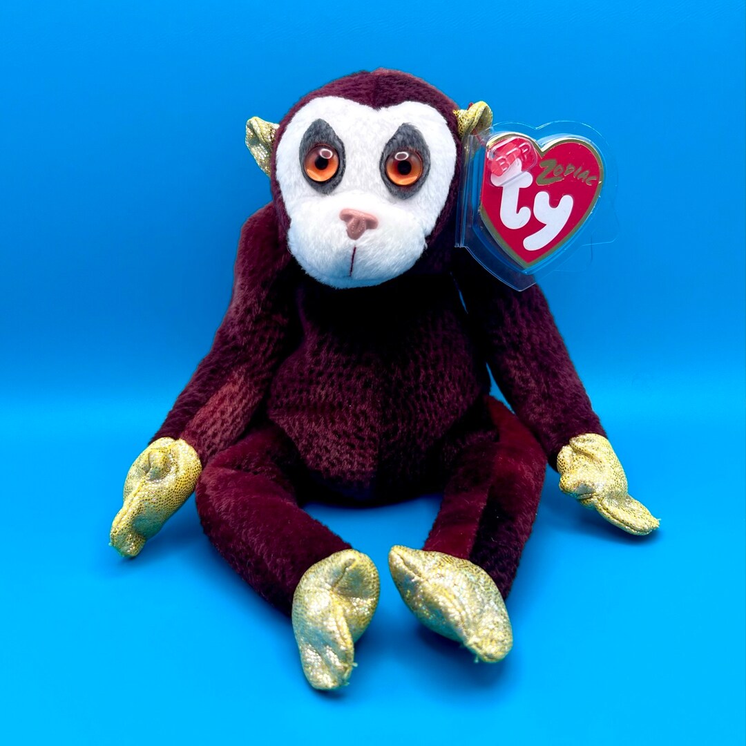 TY Beanie Baby THE MONKEY Chinese Zodiac 5 Inch - Etsy