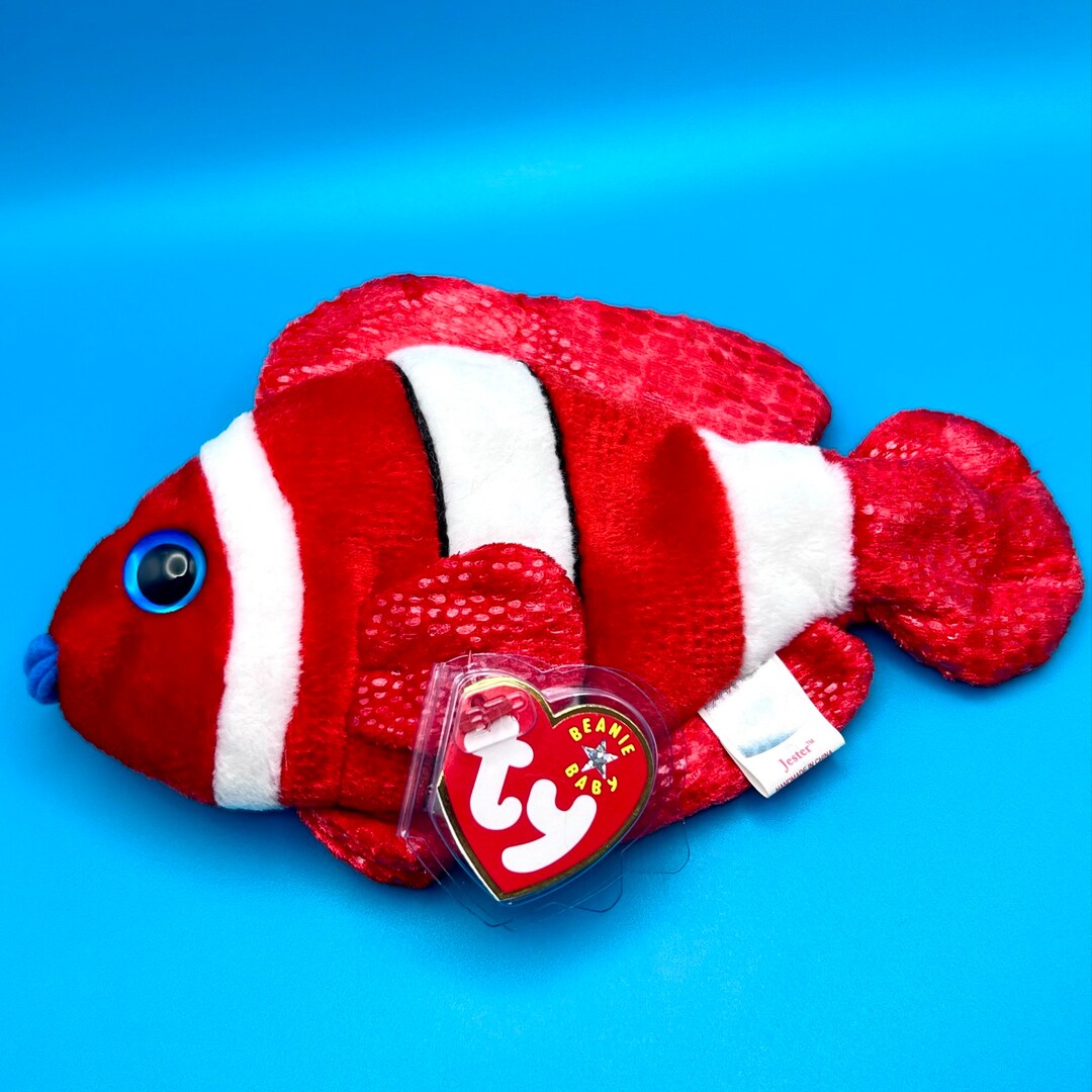 TY Beanie Baby JESTER the Clownfish 8 Inch - Etsy