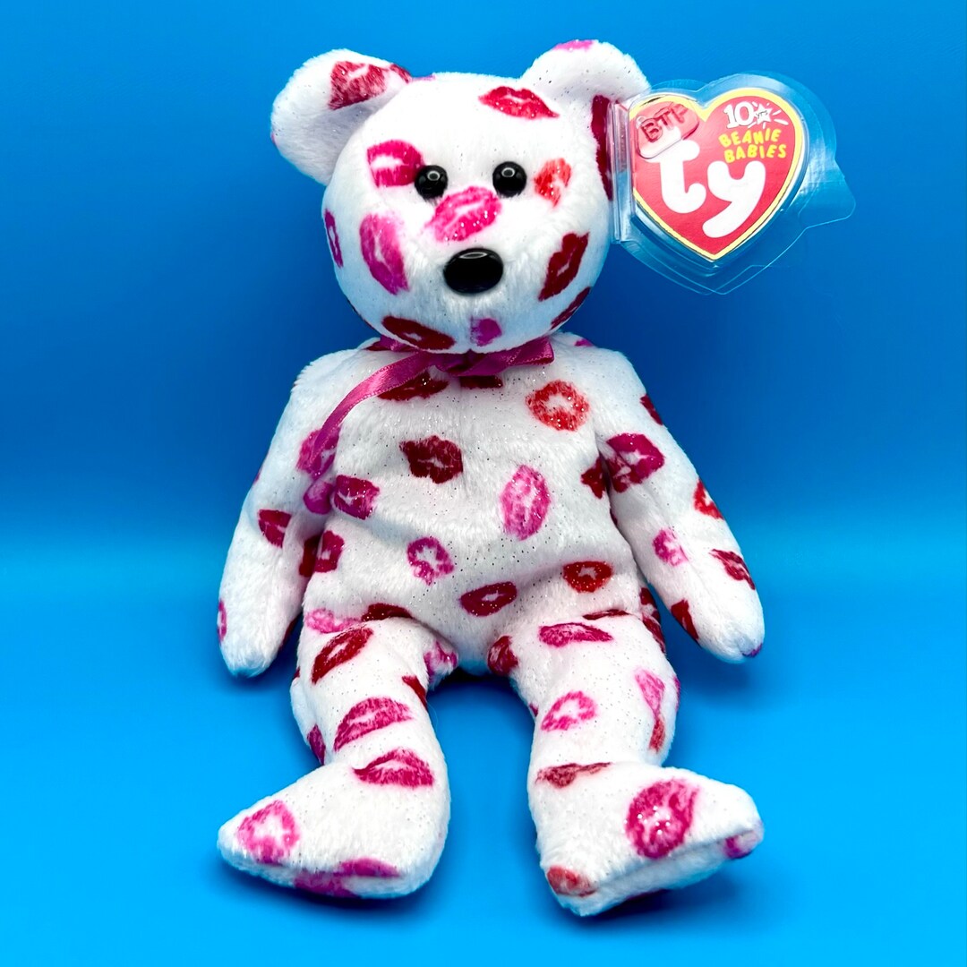 TY Beanie Baby - KISSY the Bear (9 Inch) - Etsy