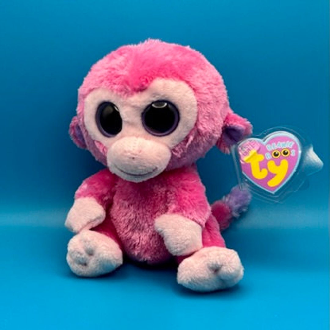 TY Beanie Boos RAZBERRY the Pink Monkey regular Size 6 Inch - Etsy