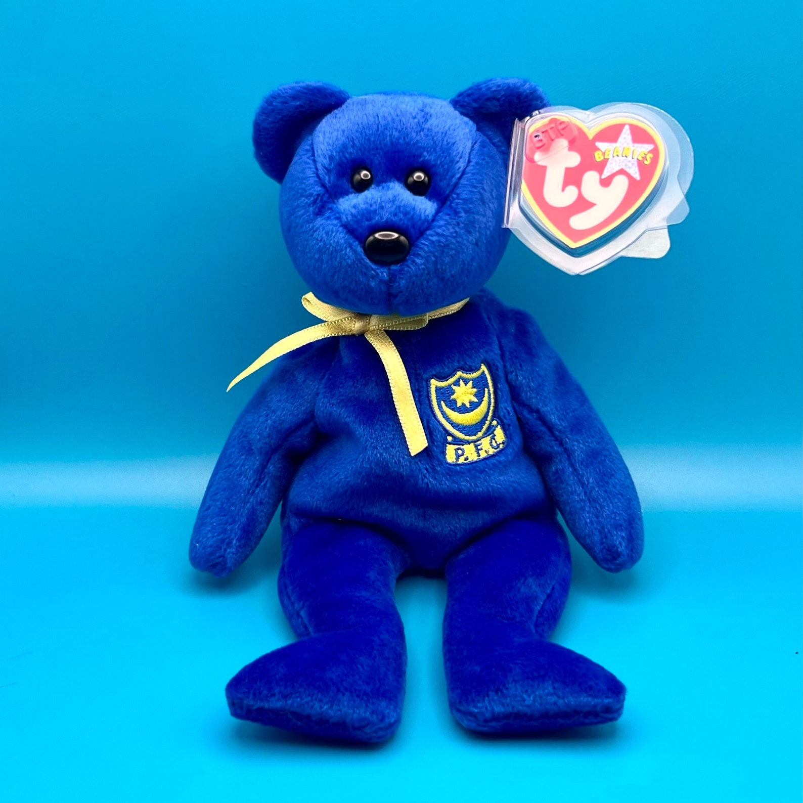 TY Beanie Baby POMPEY the Bear UK Portsmouth Football Club Exclusive 8. ...