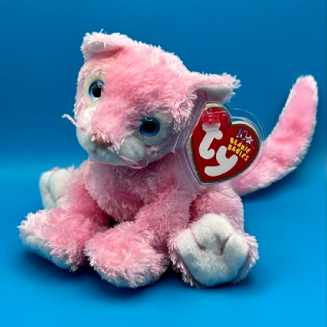TY Beanie Baby - CARNATION the Pink Cat (6 Inch) - Etsy
