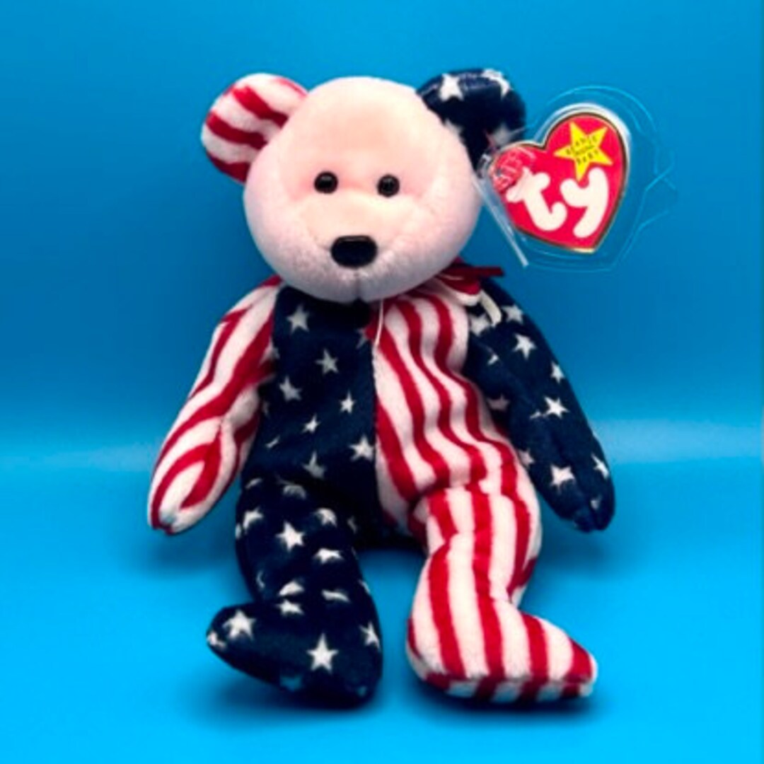TY Beanie Baby SPANGLE the Bear pink Head Version 8.5 Inch - Etsy
