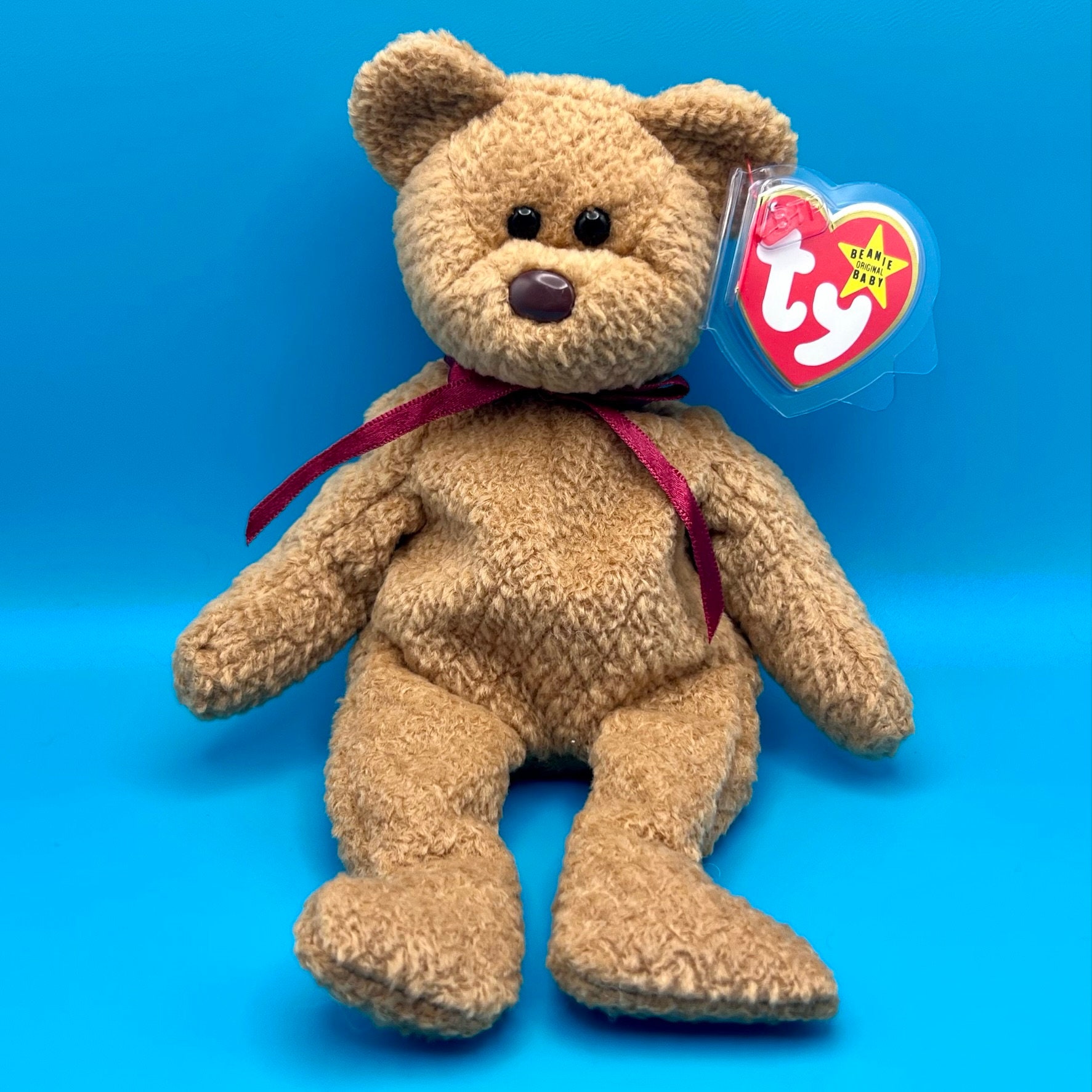 Curly the bear beanie baby value store