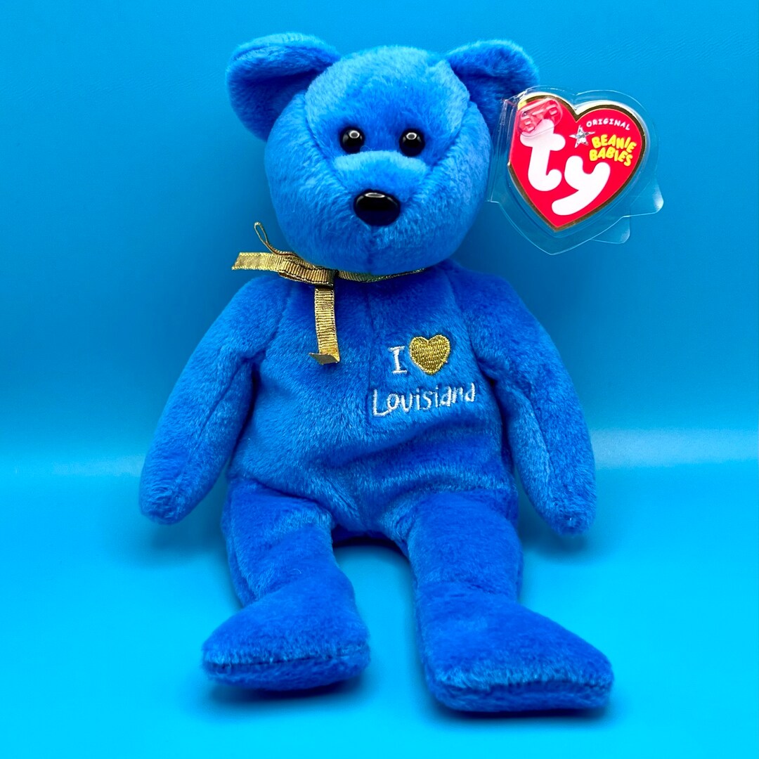 TY Beanie Baby LOUISIANA the Bear I Love Louisiana State - Etsy