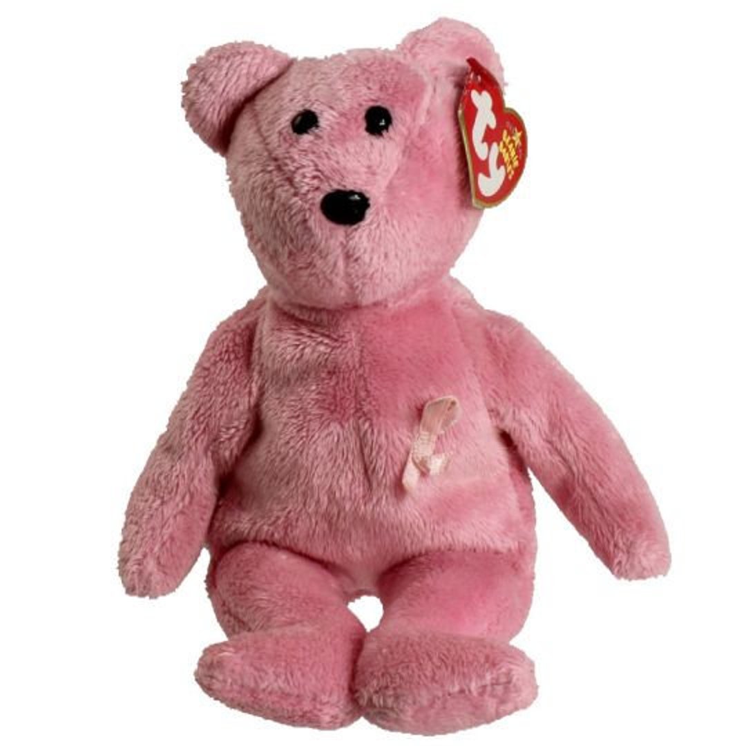 TY Beanie Baby - AWARENESS the Bear (breast Cancer Awareness Bear) (8.5 ...