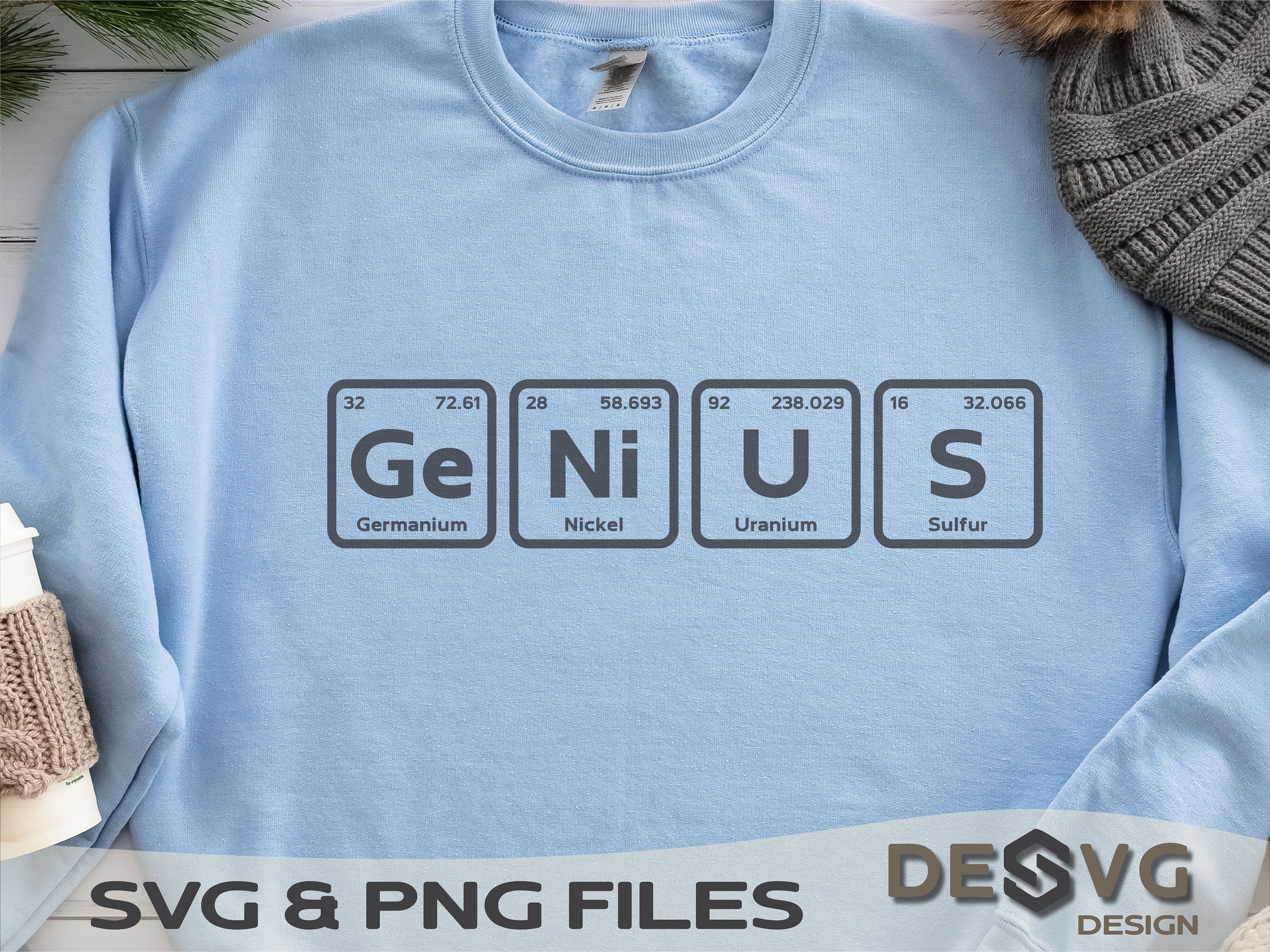 Funny Genius Periodic Table SVG for Cricut and Silhouette - Instant ...