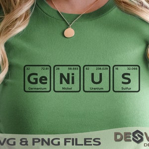 Funny Genius Periodic Table SVG for Cricut and Silhouette - Instant ...