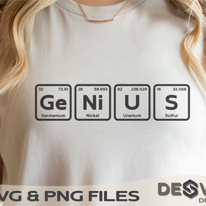 Funny Genius Periodic Table SVG for Cricut and Silhouette - Instant ...