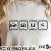 Funny Genius Periodic Table SVG for Cricut and Silhouette - Instant ...