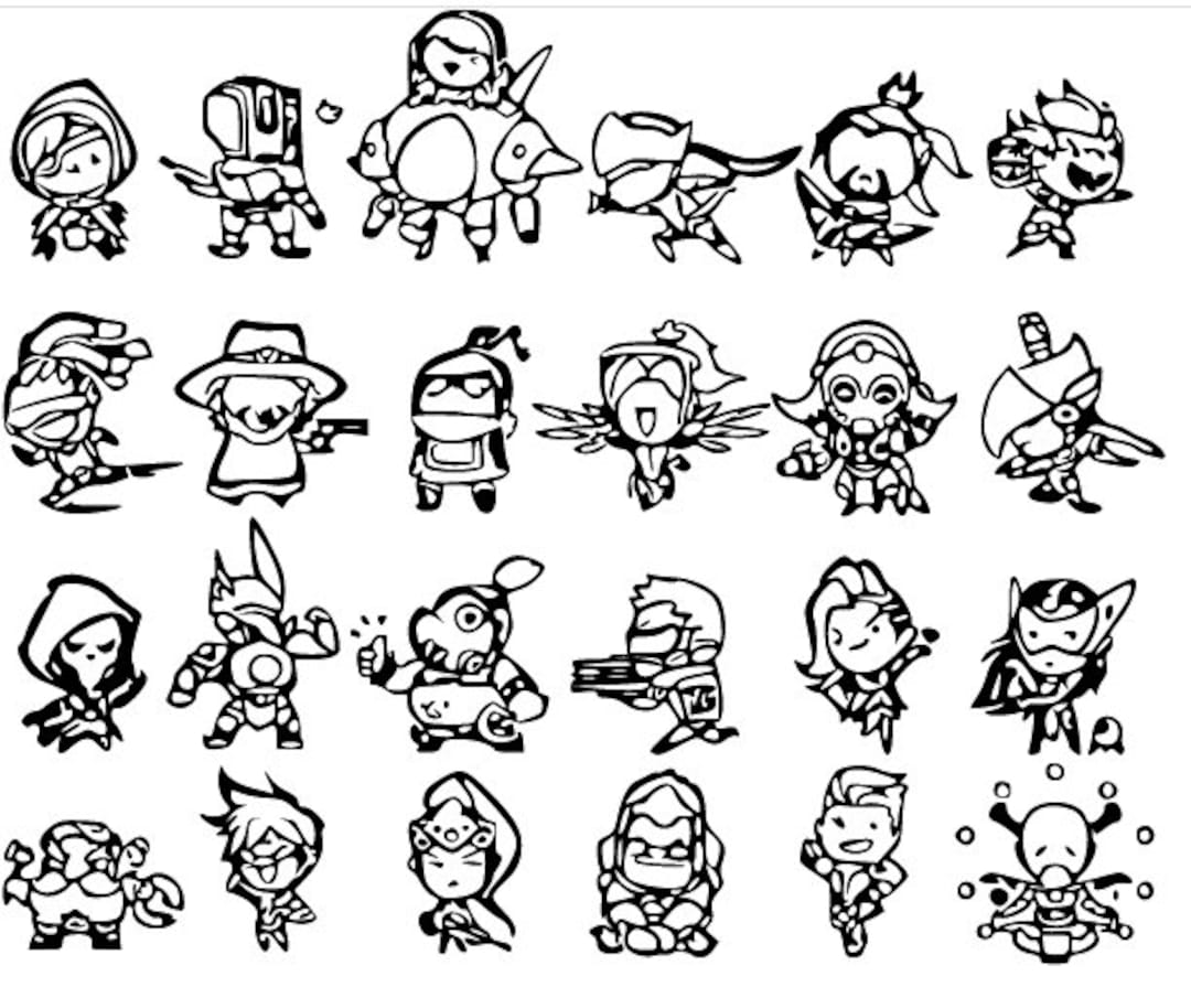 Cute Overwatch Characters, SVG, PNG - Etsy