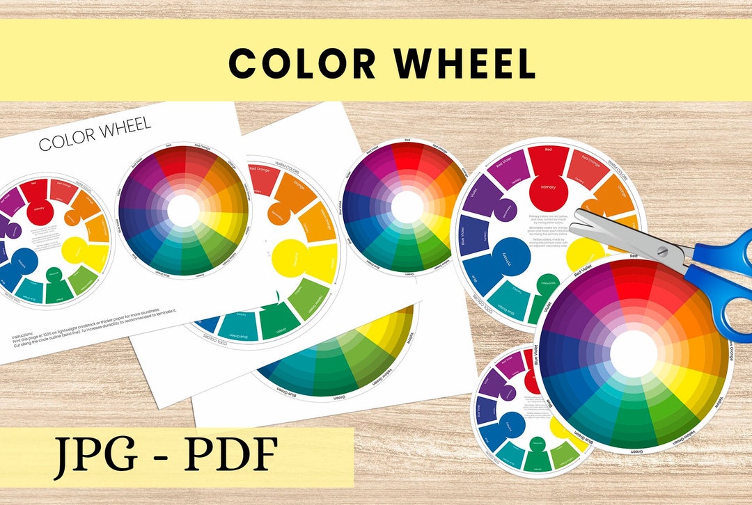 Buy Círculo Cromático, Imprimible Teoría Del Color, Referencia De Arte ...