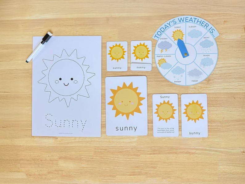 Weather Activities Printable Pack for Kids | Weather Wheel, Worksheets ...