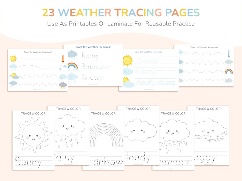Weather Activities Printable Pack for Kids | Weather Wheel, Worksheets ...
