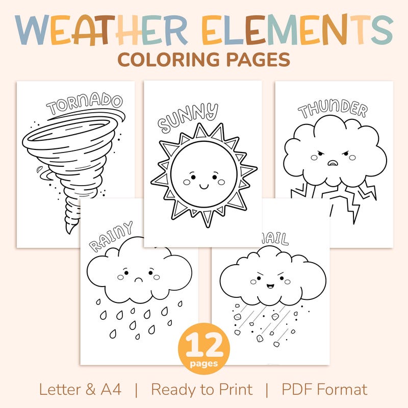 Weather Activity Pages - Etsy