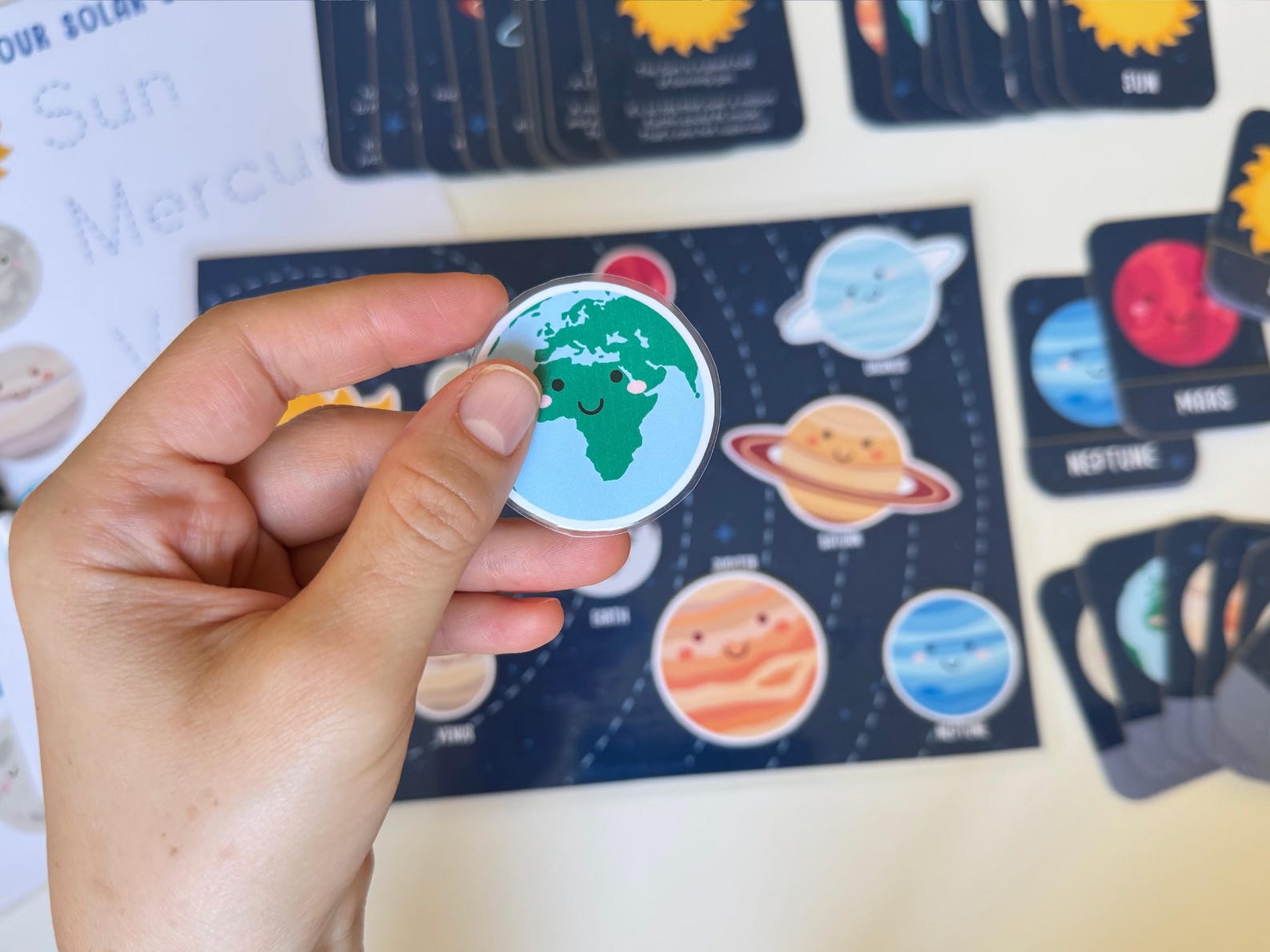 Solar System Activity for Kids – Space Flashcards, Planet Word Cards ...