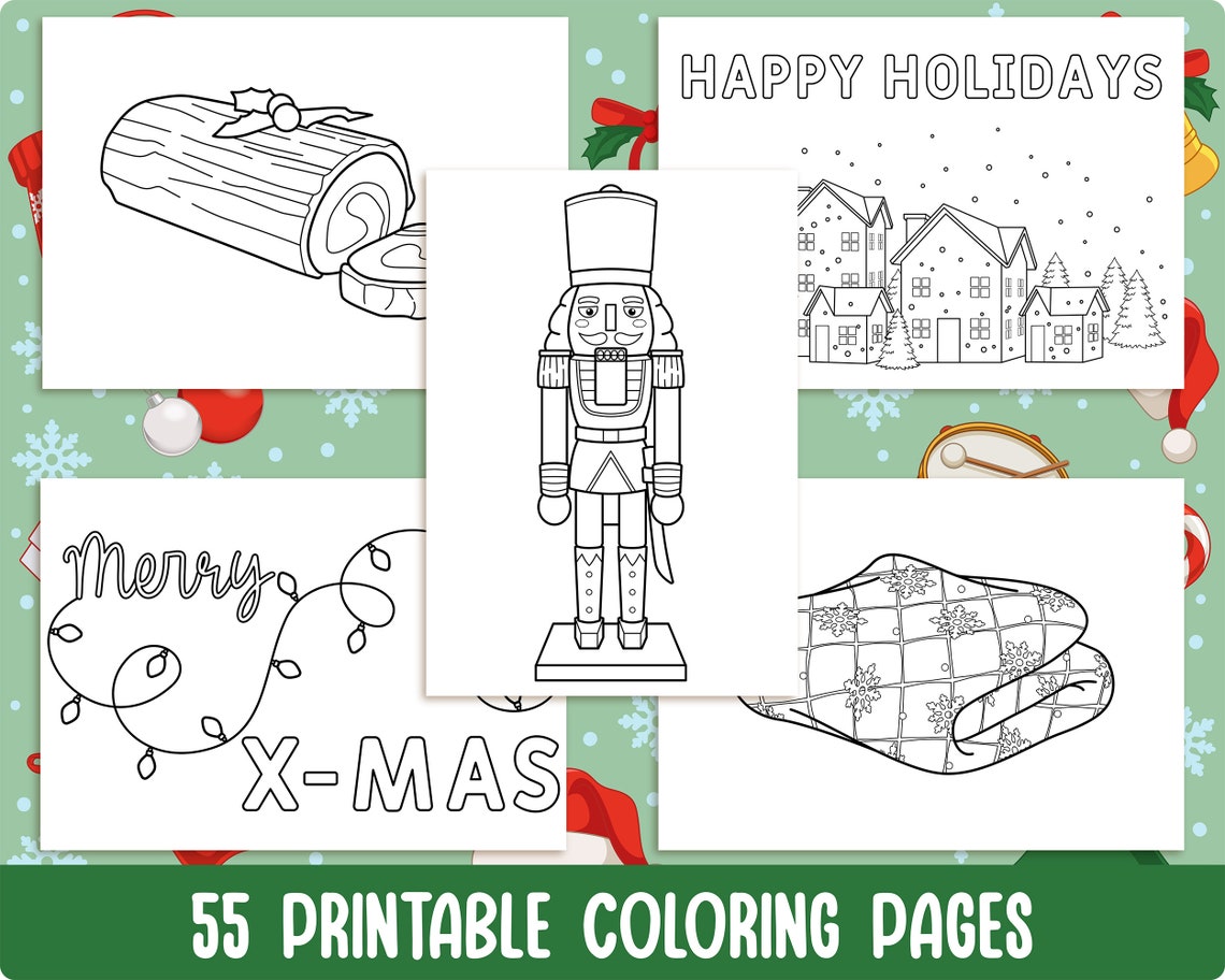 55 Printable Christmas Coloring Pages for Kids, Xmas Colouring Sheets ...