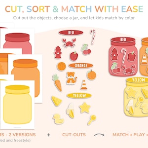 Color Matching Game for Kids, Toddler Color Printable, Montessori ...