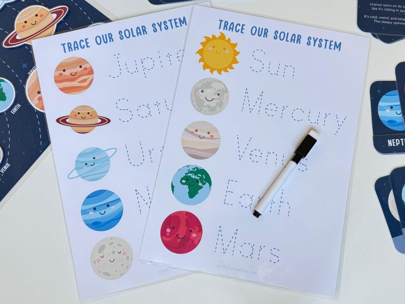 Solar System Activity for Kids – Space Flashcards, Planet Word Cards ...