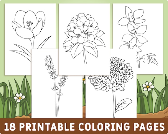 Coloring Pages Easter Flowers