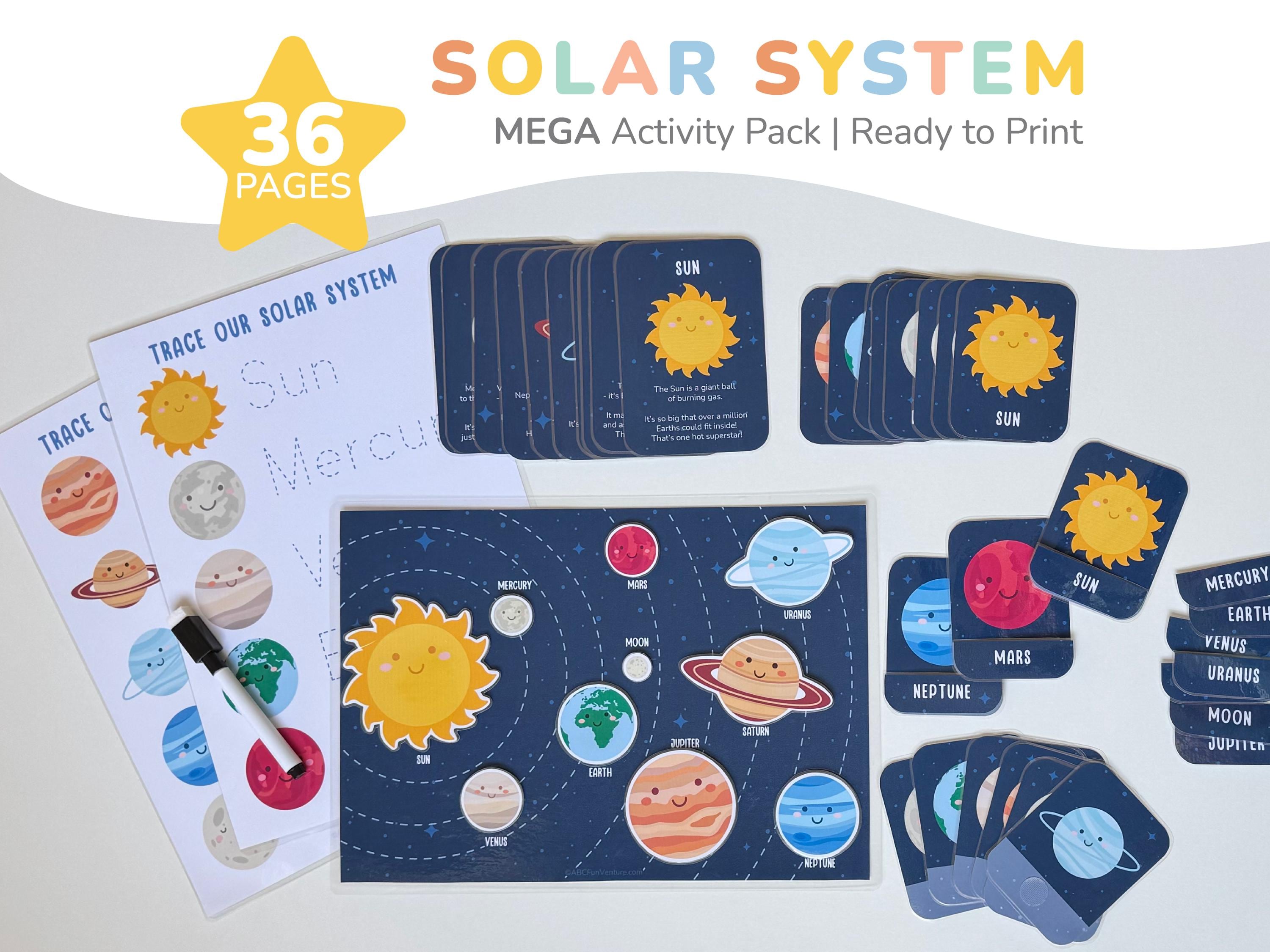Solar System Activity for Kids – Space Flashcards, Planet Word Cards ...