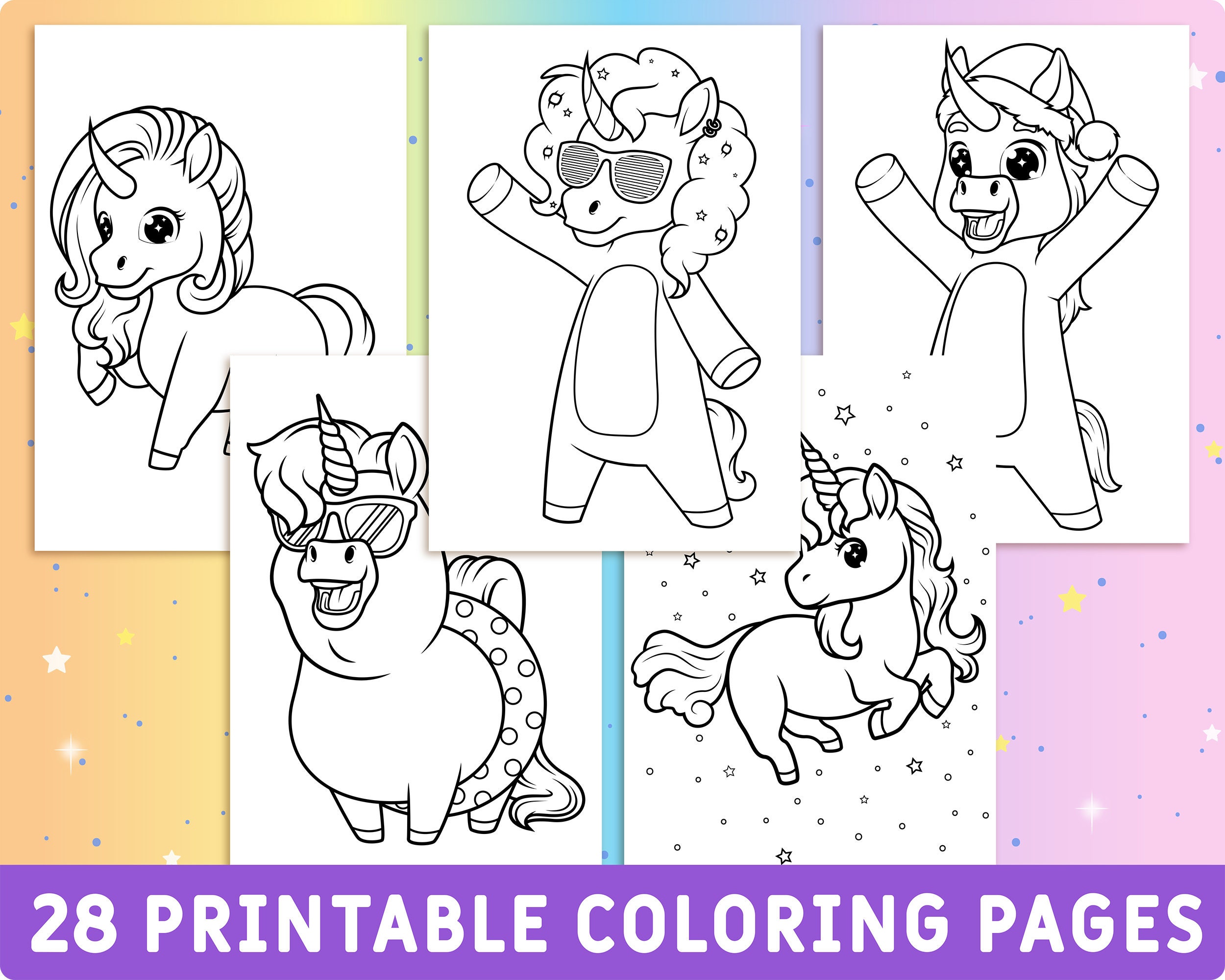 28 Printable Cute Unicorn Coloring Pages for Kids - Mythical Colouring ...