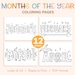 12 Printable Month Names Coloring Pages for Kids. Months of the Year ...