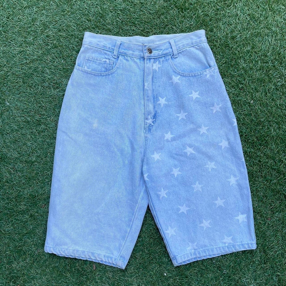 80s Vintage Denim Star Jorts - Etsy