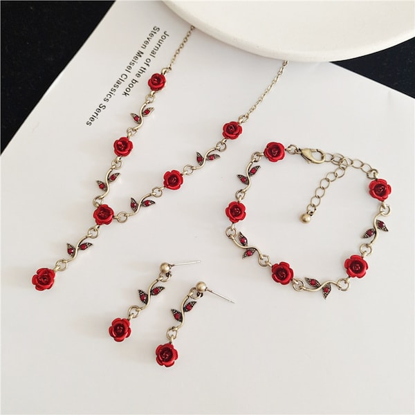 Red Rose Jewellery - Etsy