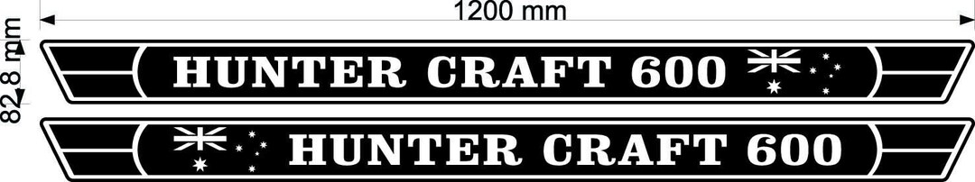 2X Boat Name Sticker, Hunter Craft Boat Decal,hunter Craft 600 Decal ...