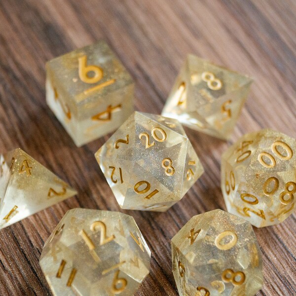Gold Dice Set - Etsy