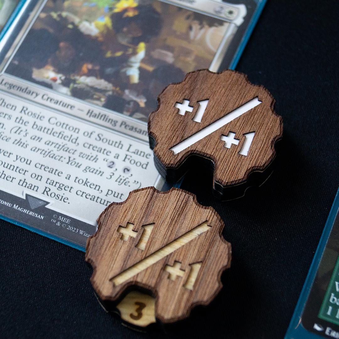 Wooden +1/+1 Counter 1-19 - MTG Double Sided Counter - Etsy